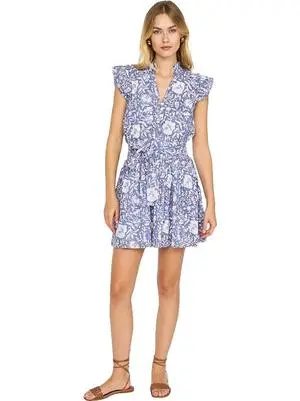 MAREA Liz Printed Dress - Indigo Blossom
