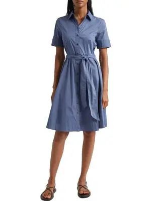 Ralph Lauren Cotton Blend Shirt Dress - Capri Blue