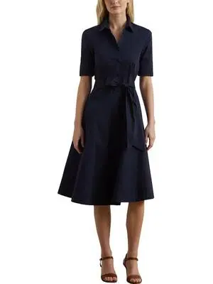 Ralph Lauren Cotton Blend Shirt Dress - Lauren Nav