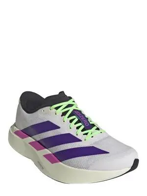Adidas Adizero Evo Sl Running Shoe - White/purple/lime Burst