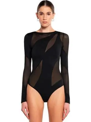 OW Spiral Bodysuit - Black