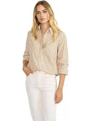 MAREA Favorite Shirt Tan/white Awning Stripe