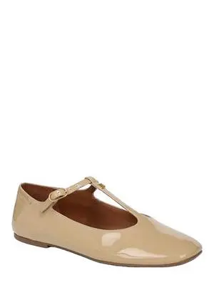Franco Sarto Marylee T-Strap Ballet Flat Nude Beige