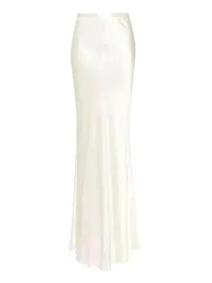 Michelle Mason Bias Maxi Skirt - White