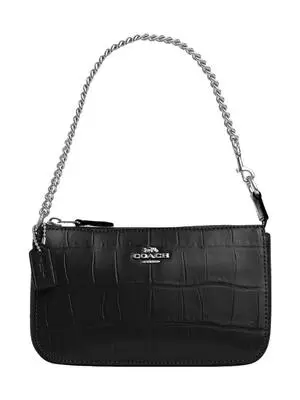 COACH OUTLET Nolita 19 Crocodile-embossed Leather Handbag - Silver/black