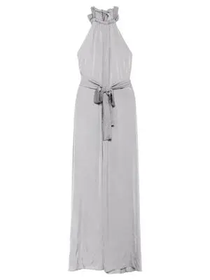MOUTAKI Satin Maxi Dress - Grey