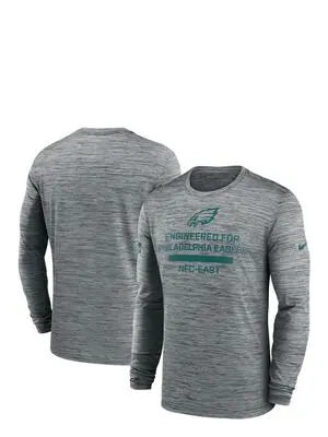 Nike Philadelphia Eagles Sideline Velocity Performance Long Sleeve T-shirt - Gray