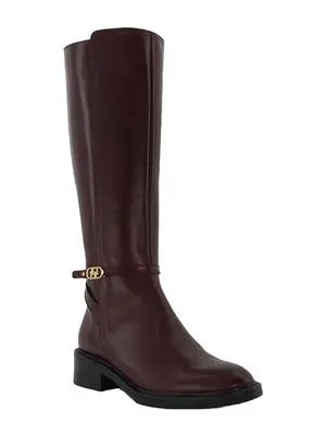 Dune London Tia Knee High Boot - Burgundy
