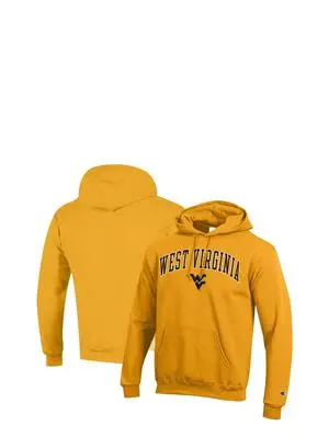 Champion West Virginia Mountaineers Arch Over Logo Pullover Hoodie - Gold