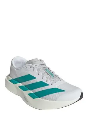 Adidas Adizero Evo Sl Running Shoe - White/ Pure Teal/ Grey