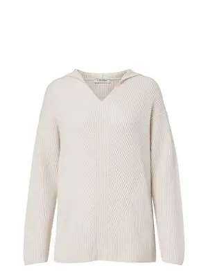 MAX MARA Falcone Ribbed-Knit Wool Hoodie