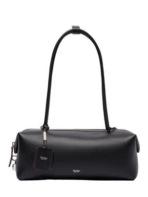 Max Mara Small Leather Holdall Tote Bag - Black