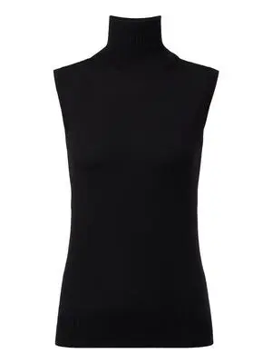 Sportmax Vertigo Knitted Virgin Wool Top - Black