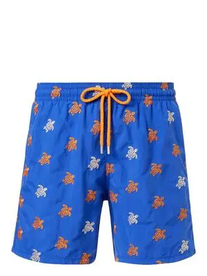 Vilebrequin Mistral Embroidered Swim Trunks - Blue