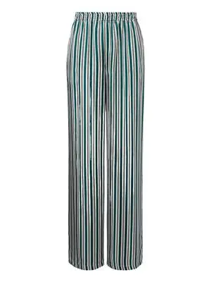 Max Mara Ladino Striped Wide-leg Silk Twill Pants - Multicoloured