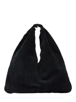 THE ROW Bindle Small Suede Tote Bag - Black