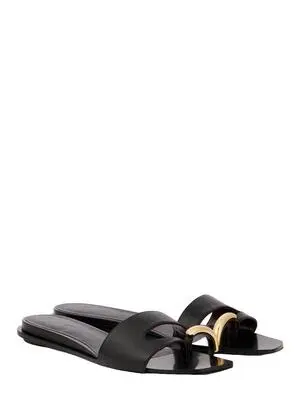 Tory Burch Leather Sandals - Black