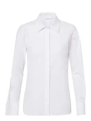 Max Mara Knut Cotton-blend Poplin Shirt - White