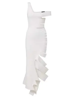 MUGLER Cutout Midi Dress - White