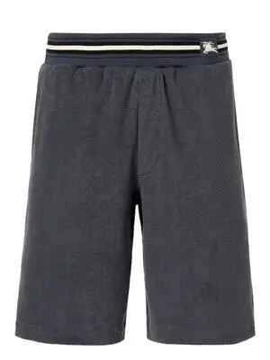Burberry Cotton Terry Shorts - Blue