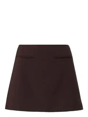 COURREGES Courrèges Twill Miniskirt - Brown