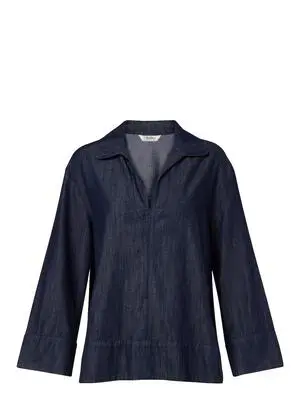 Max Mara Caterina Cotton Top - Blue