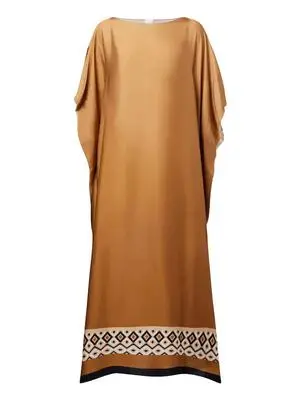Max Mara Belli Satin Kaftan - Brown