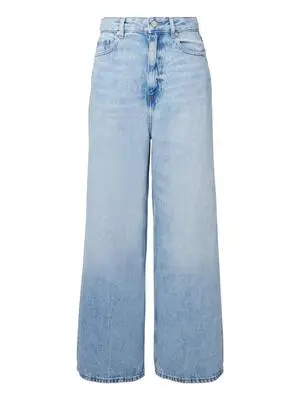 GANNI Mid-rise Wide-leg Jeans - Blue