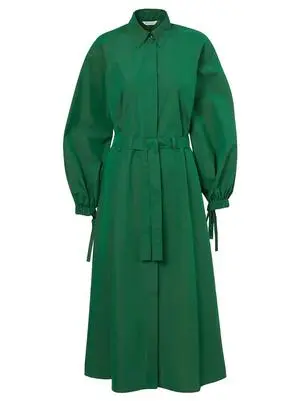 Max Mara Viale Cotton Shirt Dress - Green
