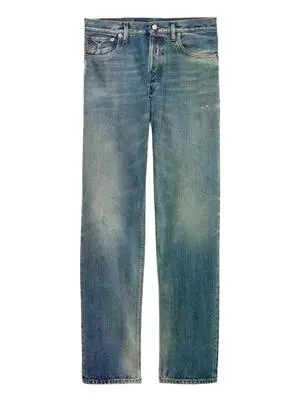 Prada Logo-patch Jeans - Blue