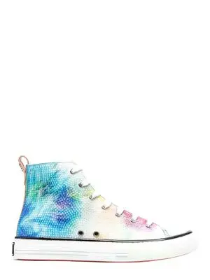 Philipp Plein Megastar Tie-dye High-top Sneakers - Blue