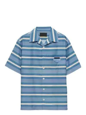 Prada Striped Bowling Shirt - Blue