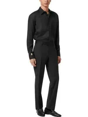 BILLIONAIRE Pressed-crease Trousers - Black