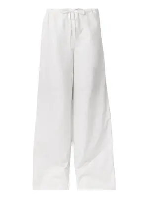 THE ROW Enea Cotton Wide-leg Pants - Off-white