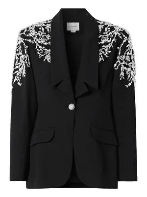 Zuhair Murad Embellished Crepe Blazer - Black
