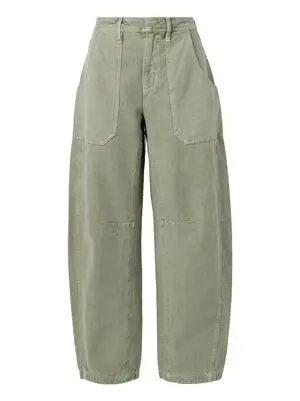 SLVRLAKE Rookie Mid-Rise Barrel-Leg Cargo Jeans