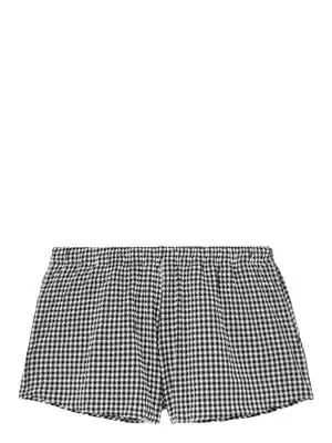 Hunza G Gingham Seersucker Shorts - Black