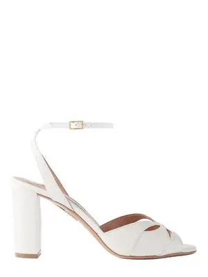 AQUAZZURA Moves 85 Leather Sandals - White