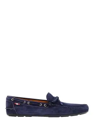 Bally Clarkson Suede Driver Shoes - Dark Blue