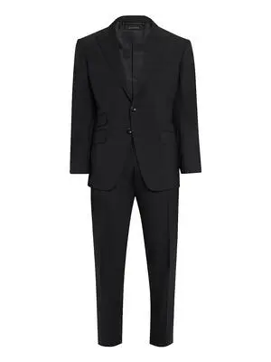 TOM FORD Wool Peak Lapel Two-piece Suit - Black