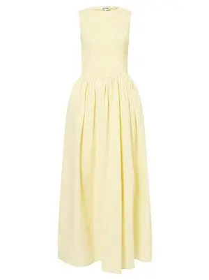 AMY LYNN Cotton-poplin Maxi Dress - Yellow
