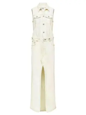 MAISON MARGIELA Denim Maxi Dress - Neutrals