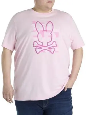 Psycho Bunny Big & Tall Zealand Graphic Tee - Romance Pink