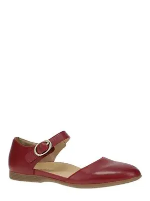 Dansko Liv Ankle Strap Flat - Red Nappa