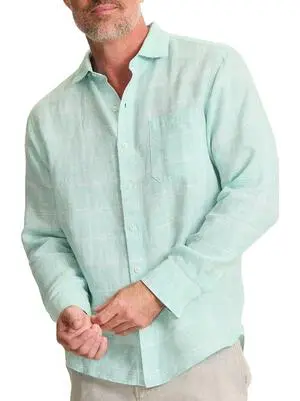 Tommy Bahama Paradiso Plaid Linen Button-up Shirt - Sprite