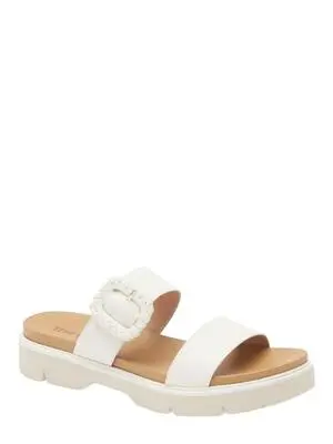 The Flexx Atena Platform Slide Sandal White Nappa