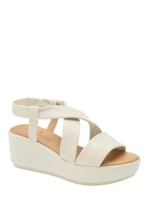 The Flexx Scott Too Platform Wedge Sandals - Beige Softy