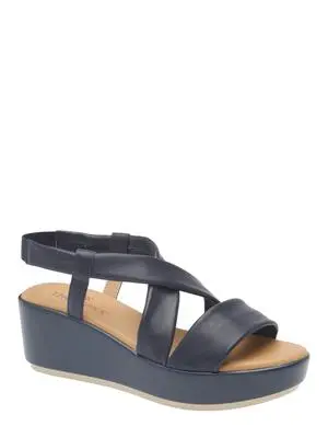The Flexx Scott Too Platform Wedge Sandals - Navy Softy