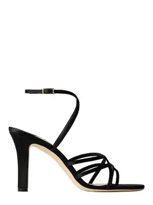 JIMMY CHOO Strappy Satin Sandals - Black