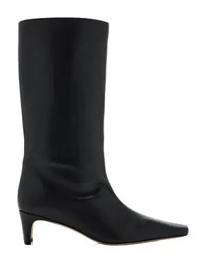 Staud Wally Leather Mid-calf Boots - Black